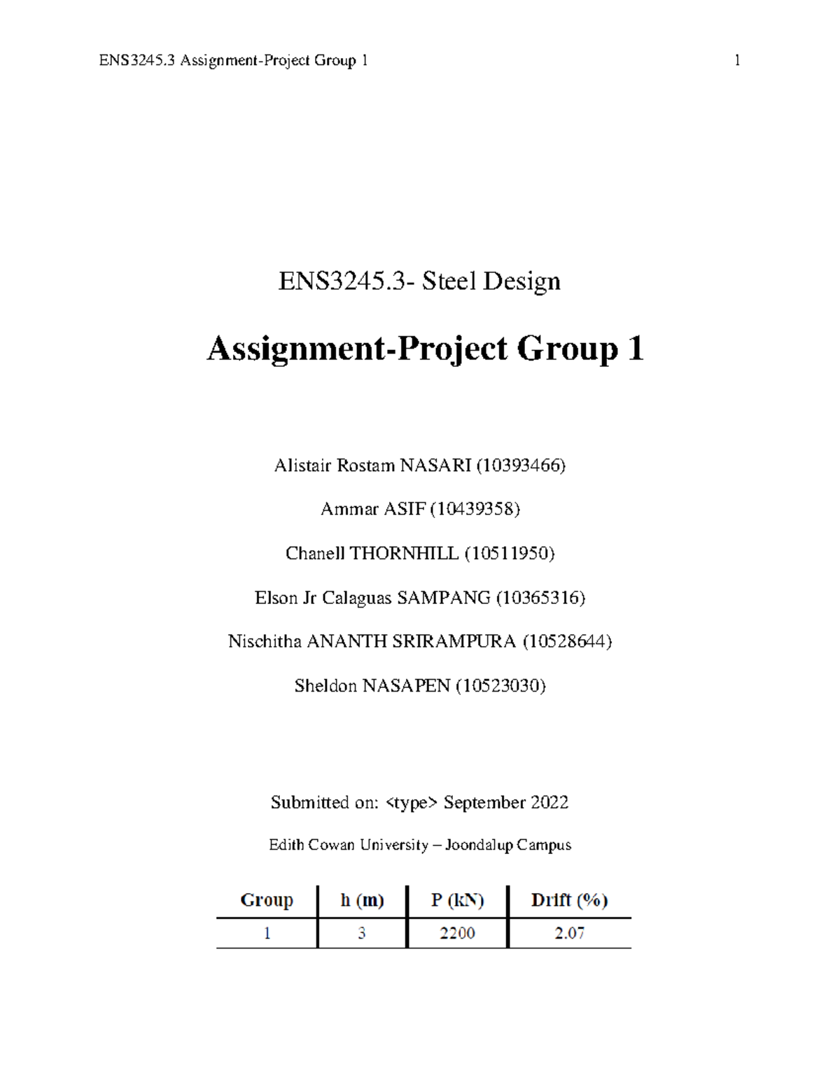 ENS3245.3 Assignment-Project Group 1 v2 PDF - ENS3245 Assignment ...