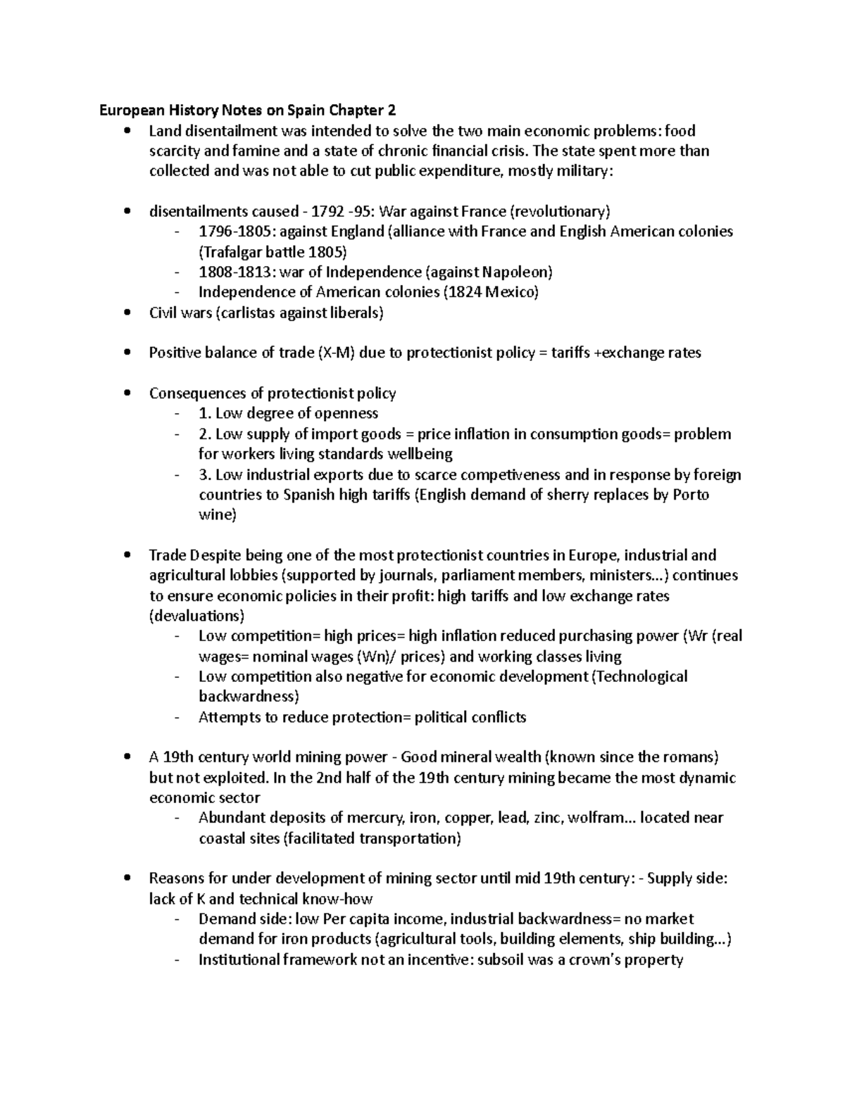 European History Notes on Spain Chapter 2 - The state spent more than ...