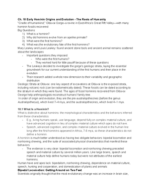 ANTH 102 - 1 - Overview of Chapter 1: What is Biological Anthropology ...