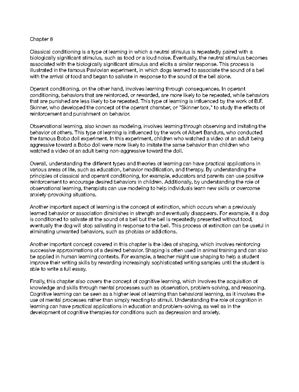 Eight - Prof. Chris Ray. Detailed Psych notes from lecture/slides ...