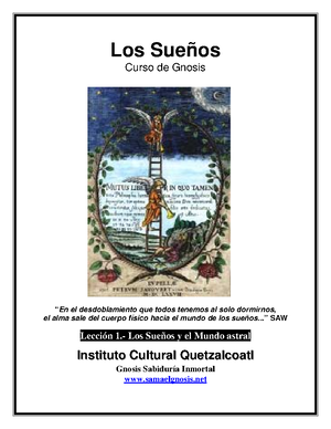 Sueños 02 explicación - Los Sueños Curso de Gnosis Lección 2 “Los ...