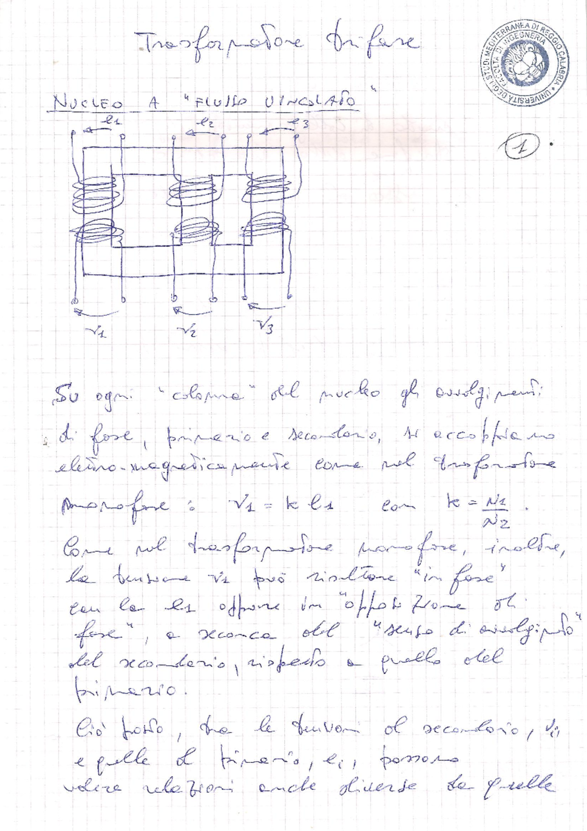 Trasformatore Trifase - Sistemi elettrici per l'energia - Studocu
