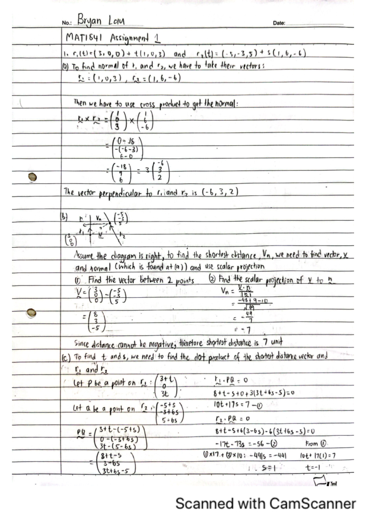 MAT1841 Assignment 1 Bryan Lau 34309861 - Continuous mathematics for ...