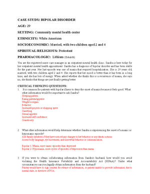 Case Study - PTSD - PSYCHIATRIC AND ALTERNATIVE THERAPIES CASES Case ...