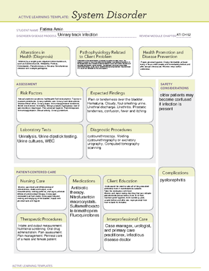 Urinary catetor elimination - ACTIVE LEARNING TEMPLATES System Disorder ...