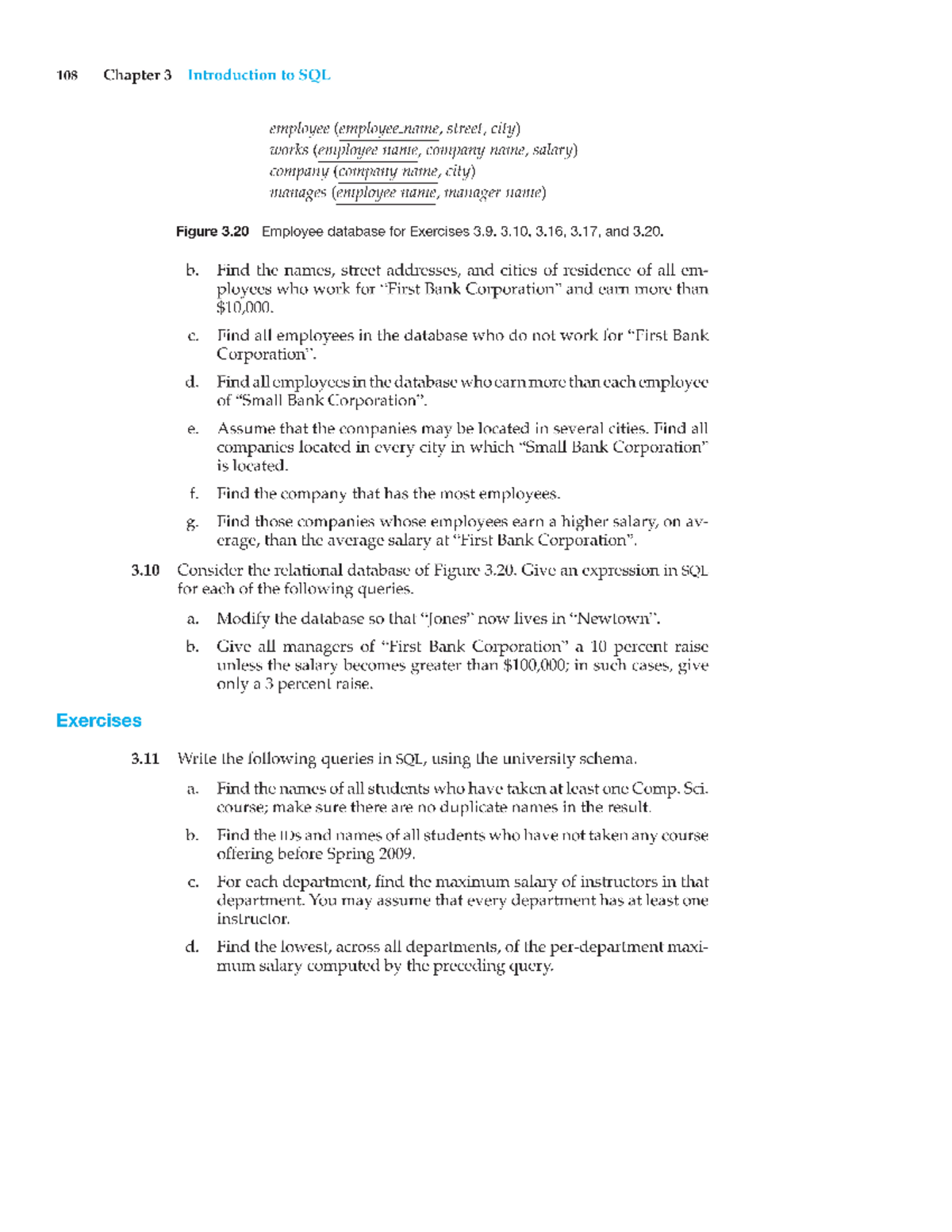 DB Queries exercise - questions - Database Systems - Studocu