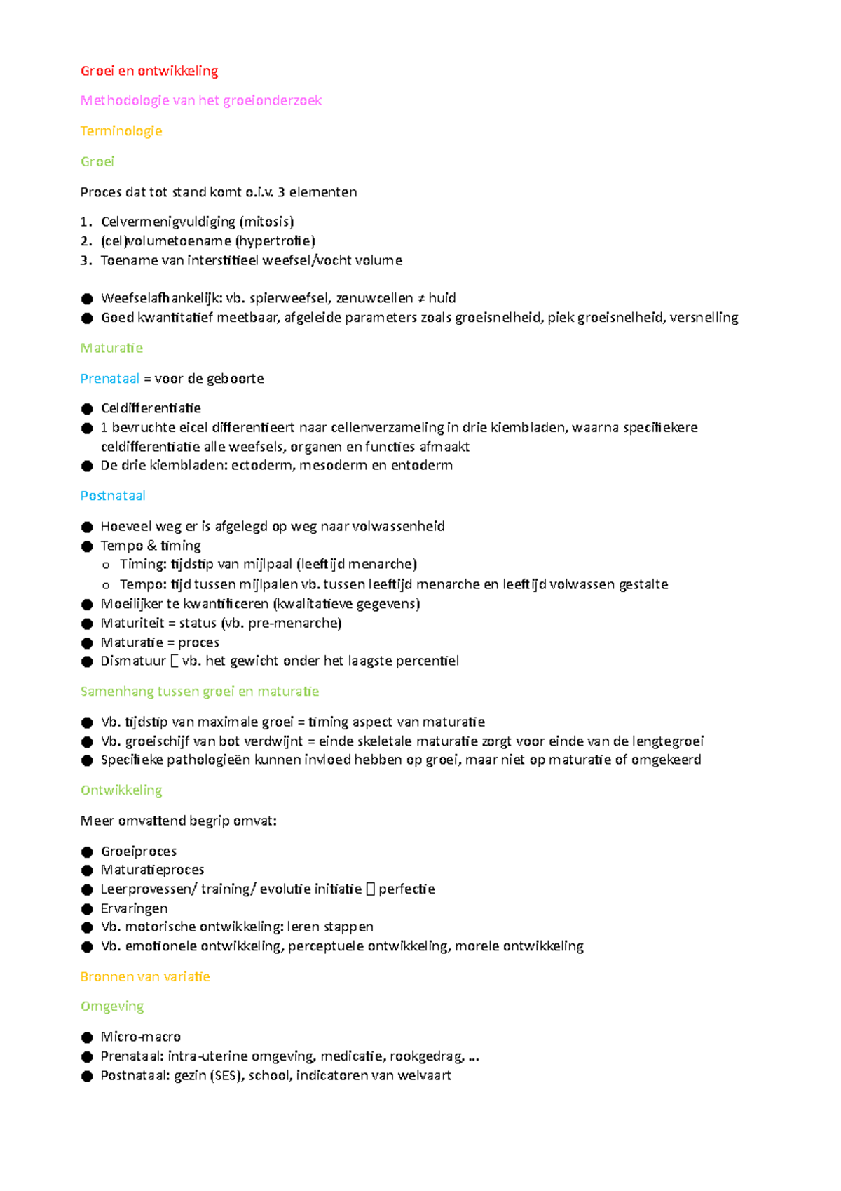 Groei en ontw SV - Groei en ontwikkeling Methodologie van het ...