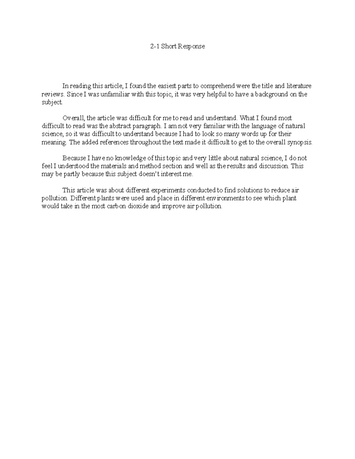 2-1 Short Response - IDS100 - SNHU - Studocu