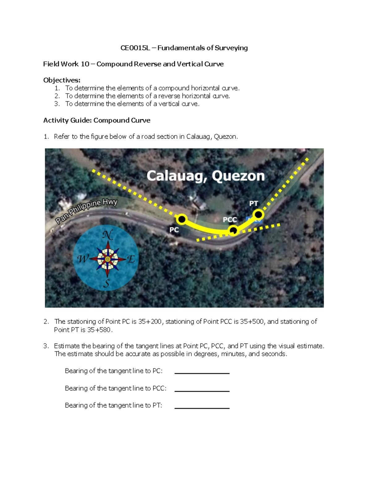 Group 2 Activity 10 Compound Reverse Curve - CE0015L – Fundamentals of ...