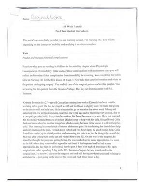 Pre-Class Assignment - nur 160 - Studocu