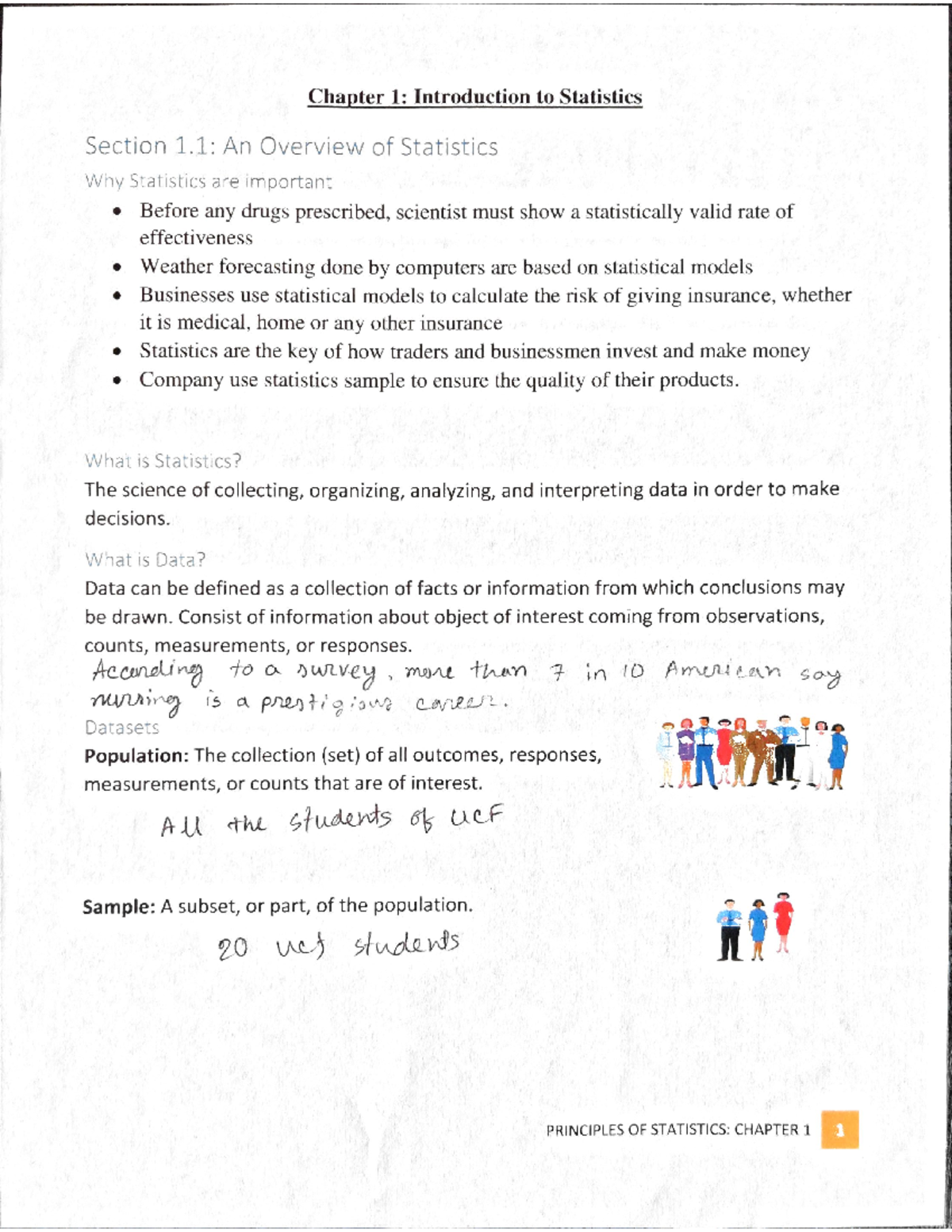 Chapter 1 worked out notes - STA 2014C - Studocu