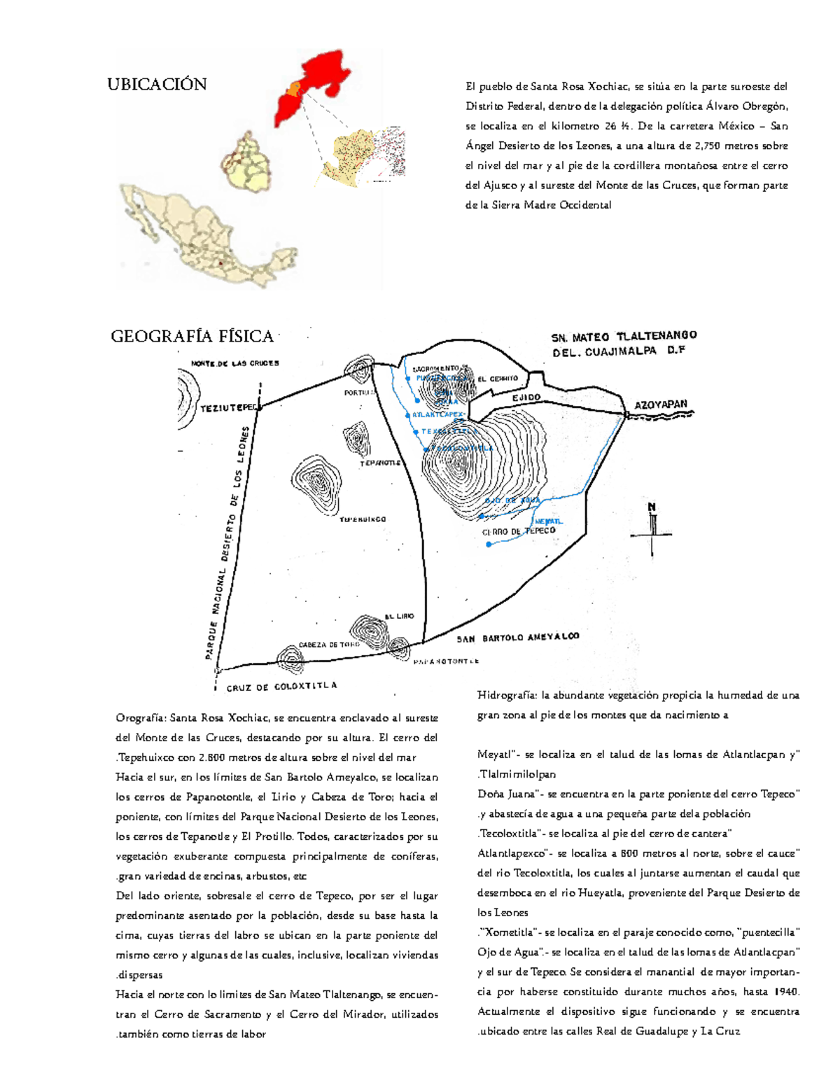 Informe Santa Rosa Xochiac - El pueblo de Santa Rosa Xochiac, se en la ...