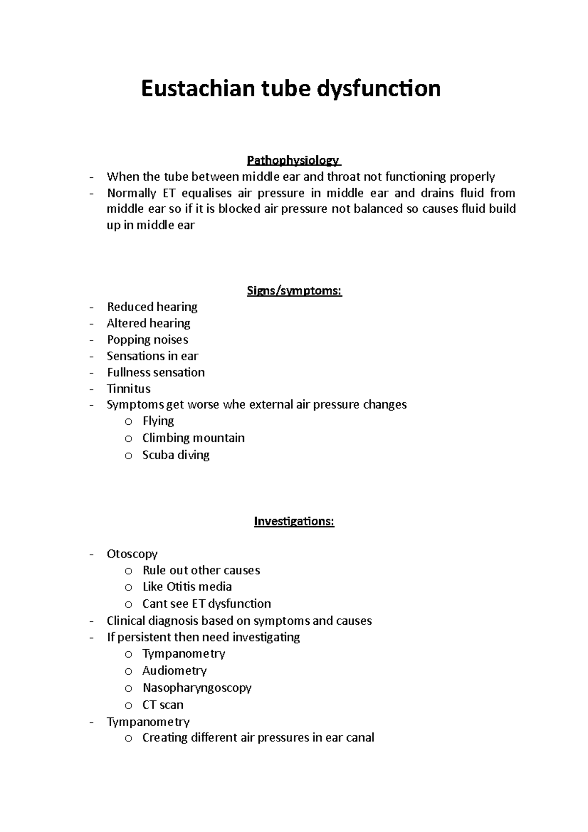 Eustachian tube dysfunction - Eustachian tube dysfunction ...