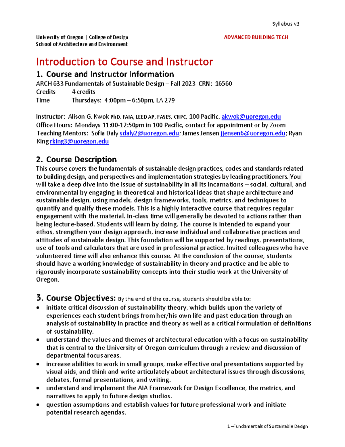 UO F23 Arch 633 Syllabus v3 - University of Oregon | College of Design ...
