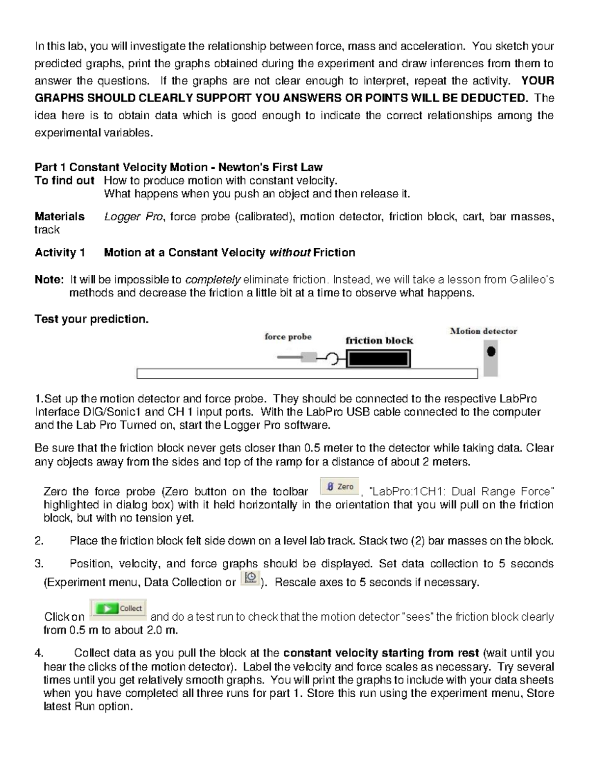 Force and Motion Directions F21 - In this lab, you will investigate the ...