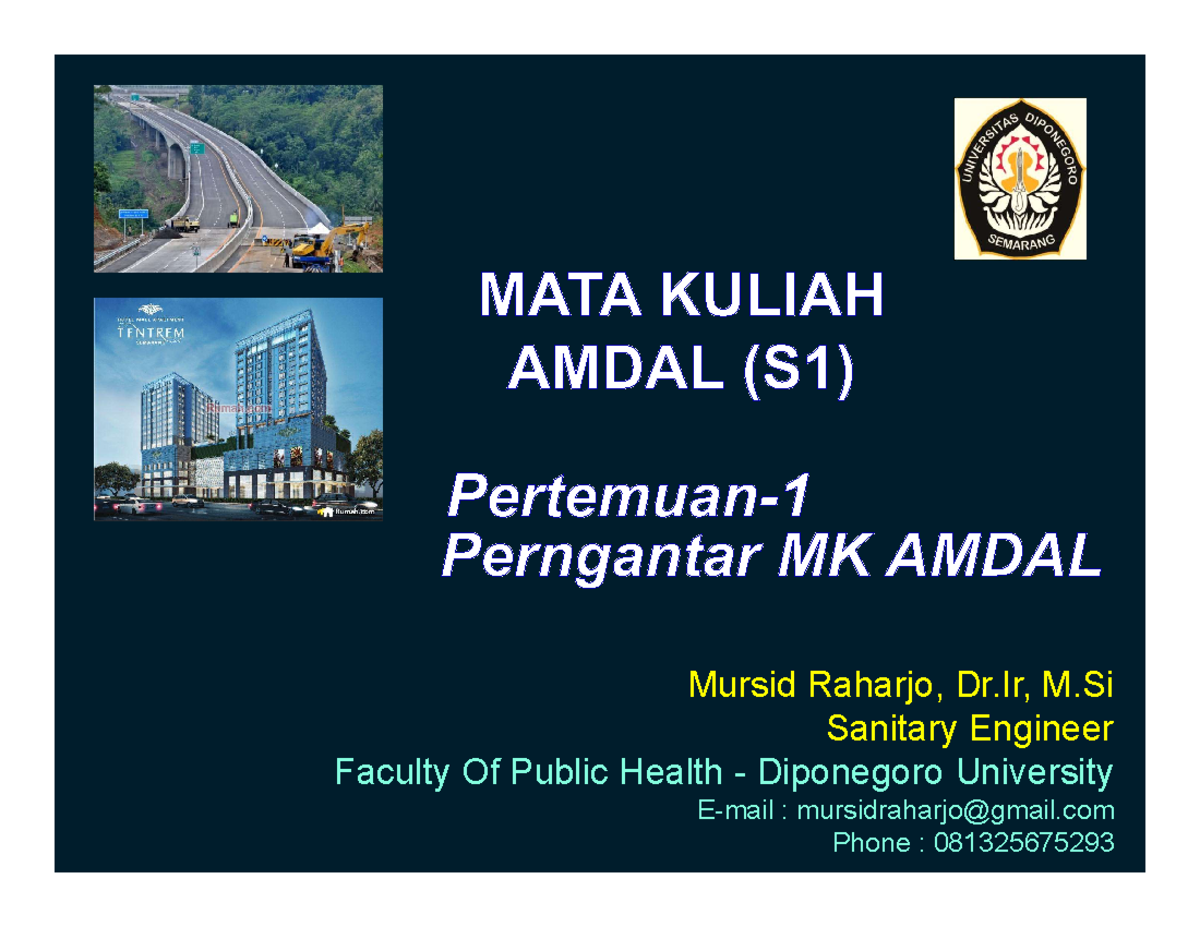 Pengenalan Analisis Mengenai Dampak Lingkungan - Dasar-dasar AMDAL ...