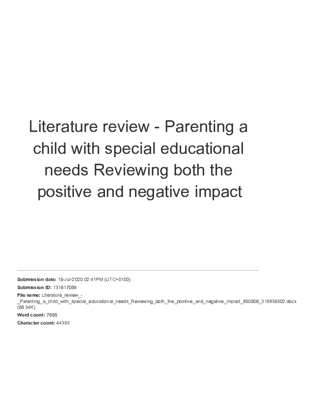 Example 2 - University psych department 7 peer reviewed journals ...