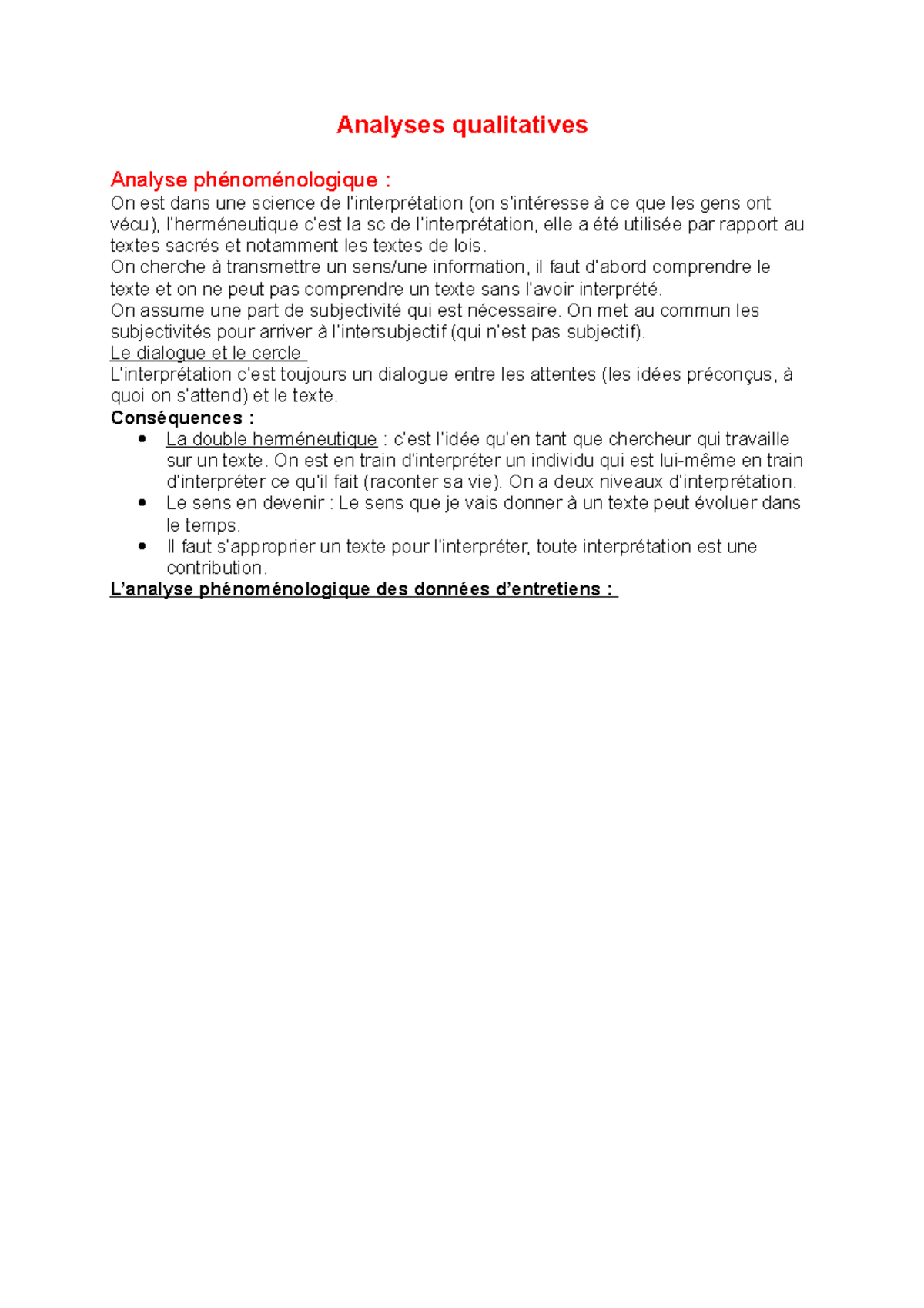 CM Analyses qualitatives - Analyses qualitatives Analyse ...