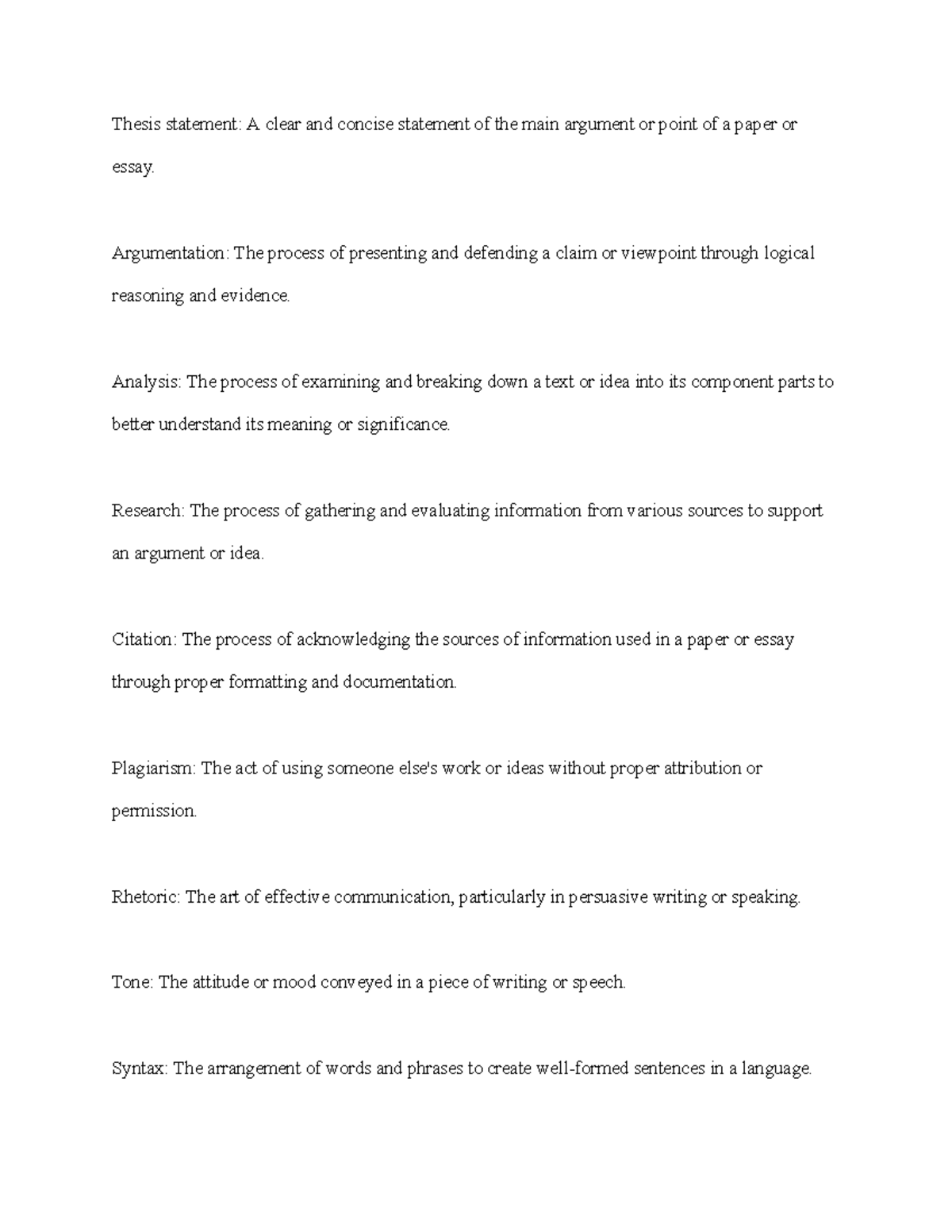 Untitled document (12) - Thesis statement: A clear and concise ...