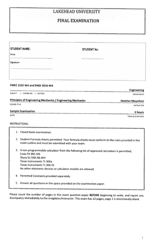 1233SH22 - Final exam - Engineering 1233 - Studocu