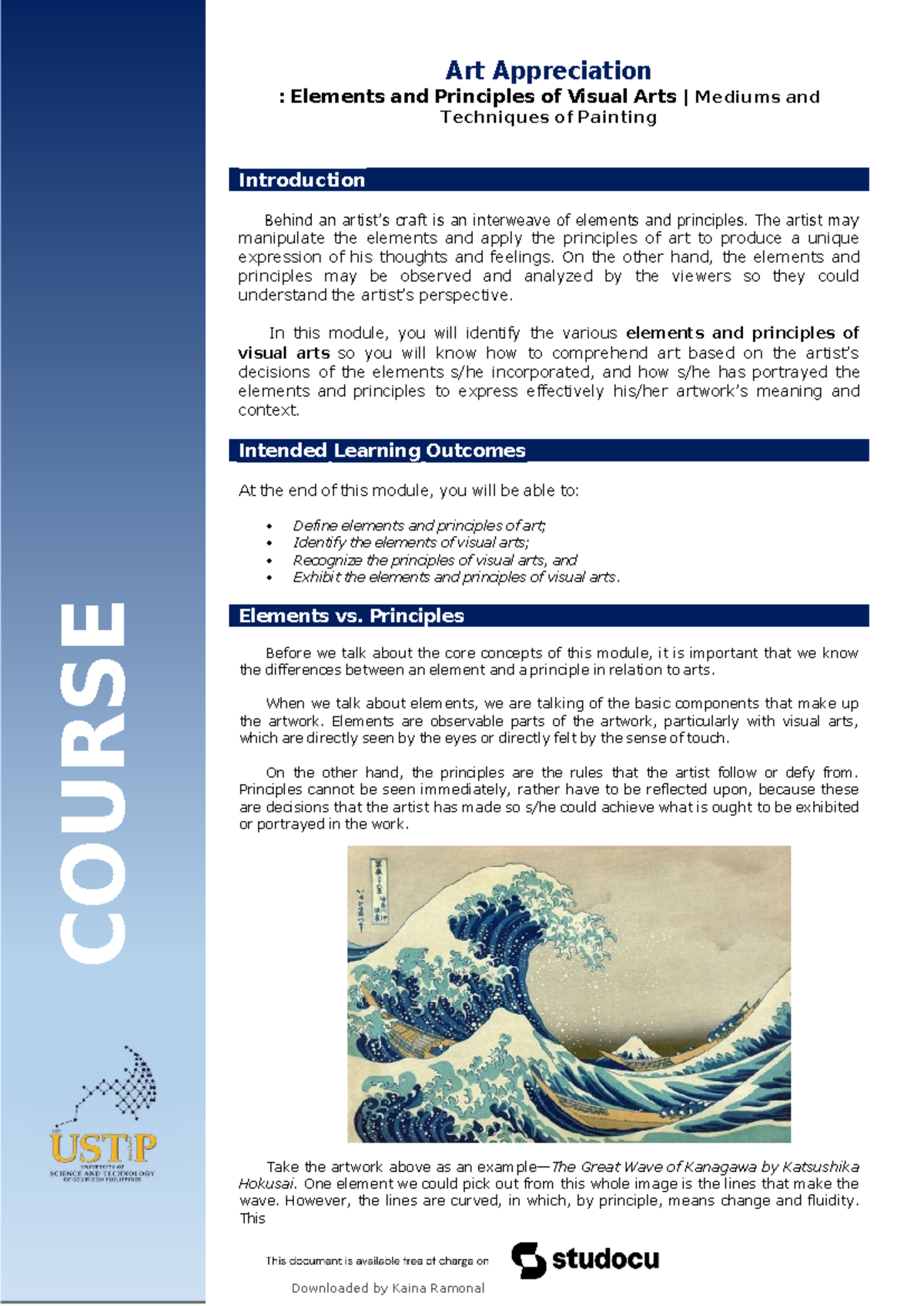 2. Elements of Art (visual) - Art Appreciation : Elements and ...