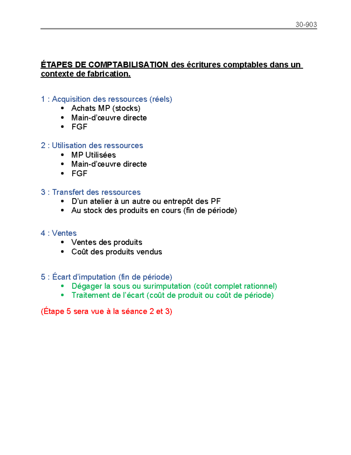 Étapes DE Comptabilisation des ecritures comptables H2021 - 30- ÉTAPES DE COMPTABILISATION des ...