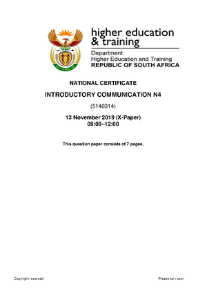 Personnel Training N5 Assignment Question Paper - DEPARTMENT OF ...