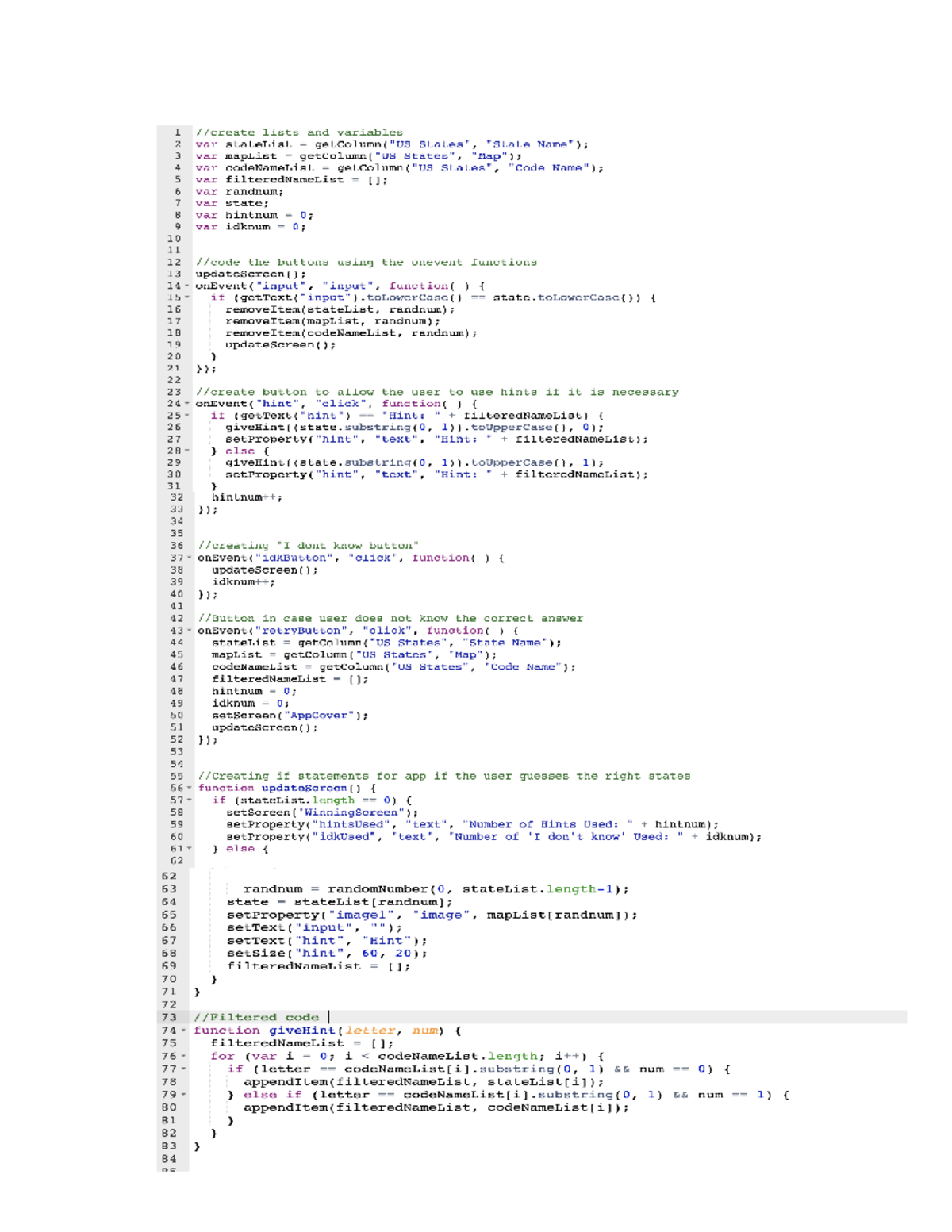 Apcsp Final Program Code - CSE 101 - Studocu