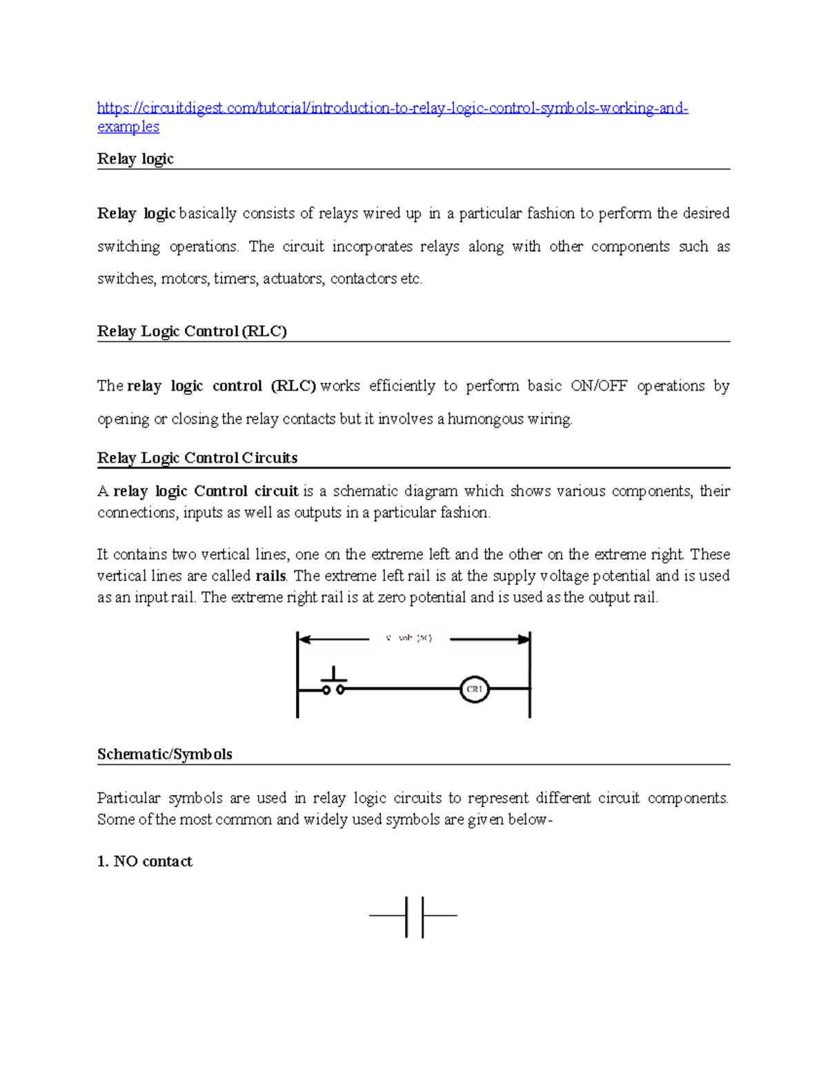 RLC 0 - RLC - circuitdigest/tutorial/introduction-to-relay-logic-control-symbols-working-and ...