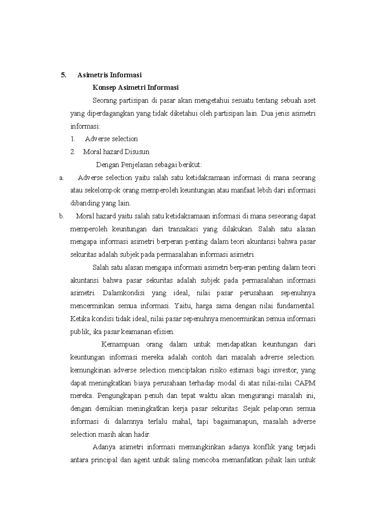Konsep Asimetri Informasi - Asimetris Informasi Konsep Asimetri ...