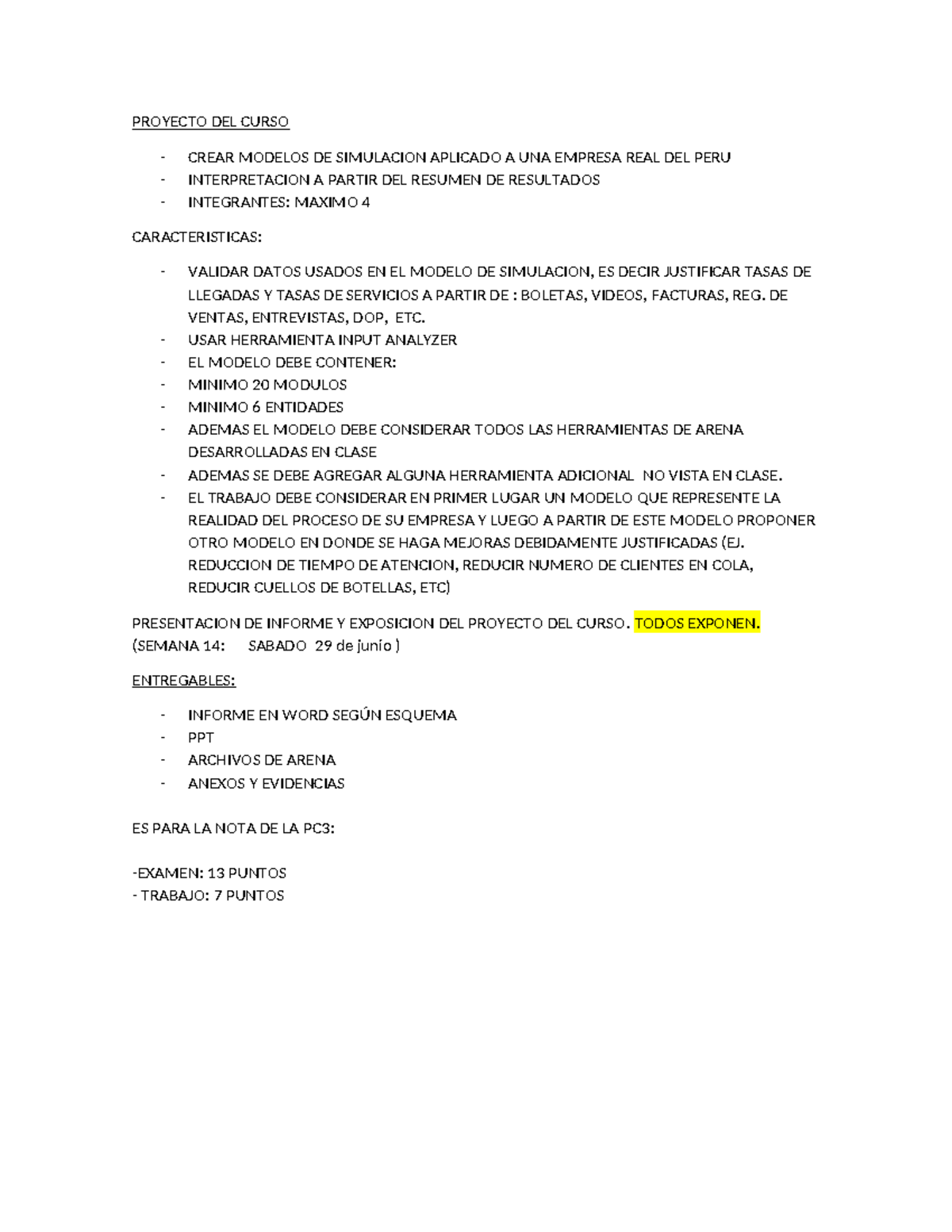 Indicaciones PARA Trabajo - exposicion Semana 14 -simlacion utp ...