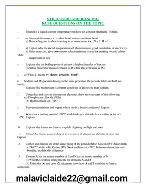 SCH 100 MAIN Notes-1 - SCH 100: FUNDAMENTALS OF CHEMISTRY I Purpose ...