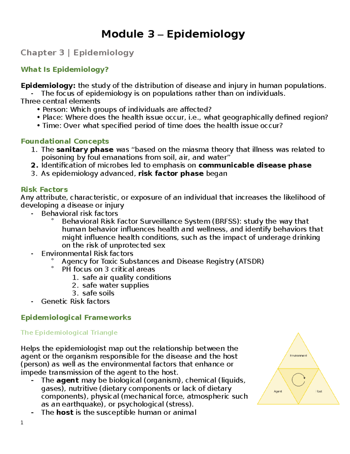 Module 3 Epidemiology - Module 3 – Epidemiology Chapter 3 ...