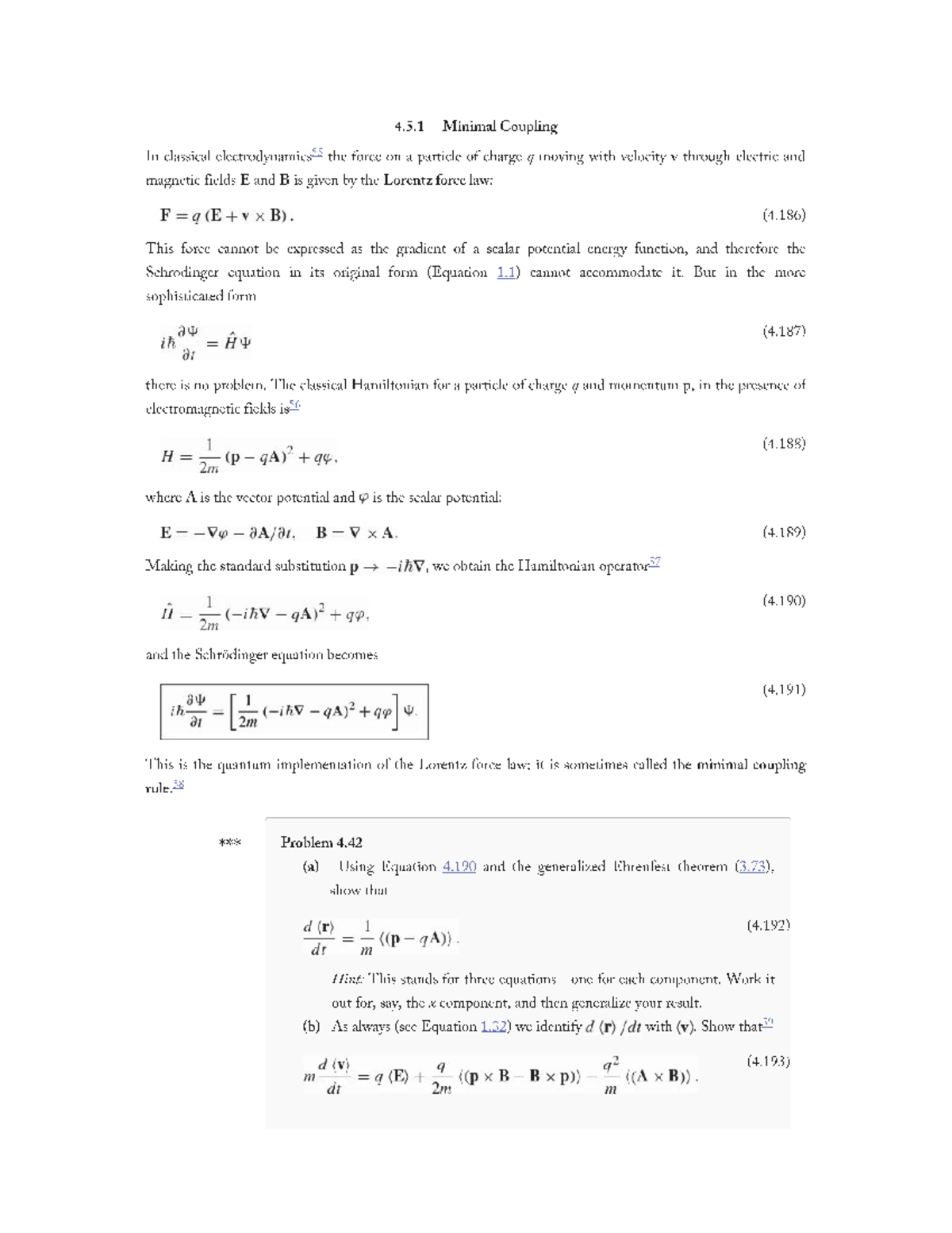 Minimal Coupling - 4.5 Minimal Coupling In classical electrodynamics55 ...