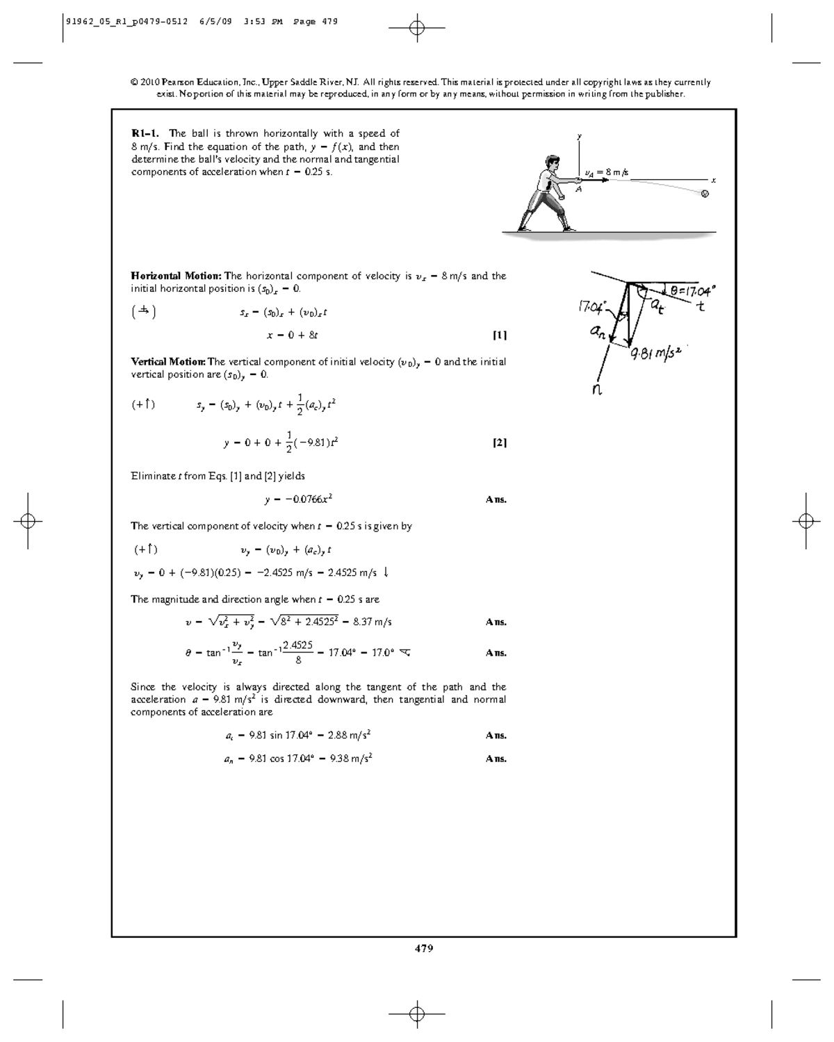 R 1 Lecture Notes 1 Horizontal Motion The Horizontal Component Of