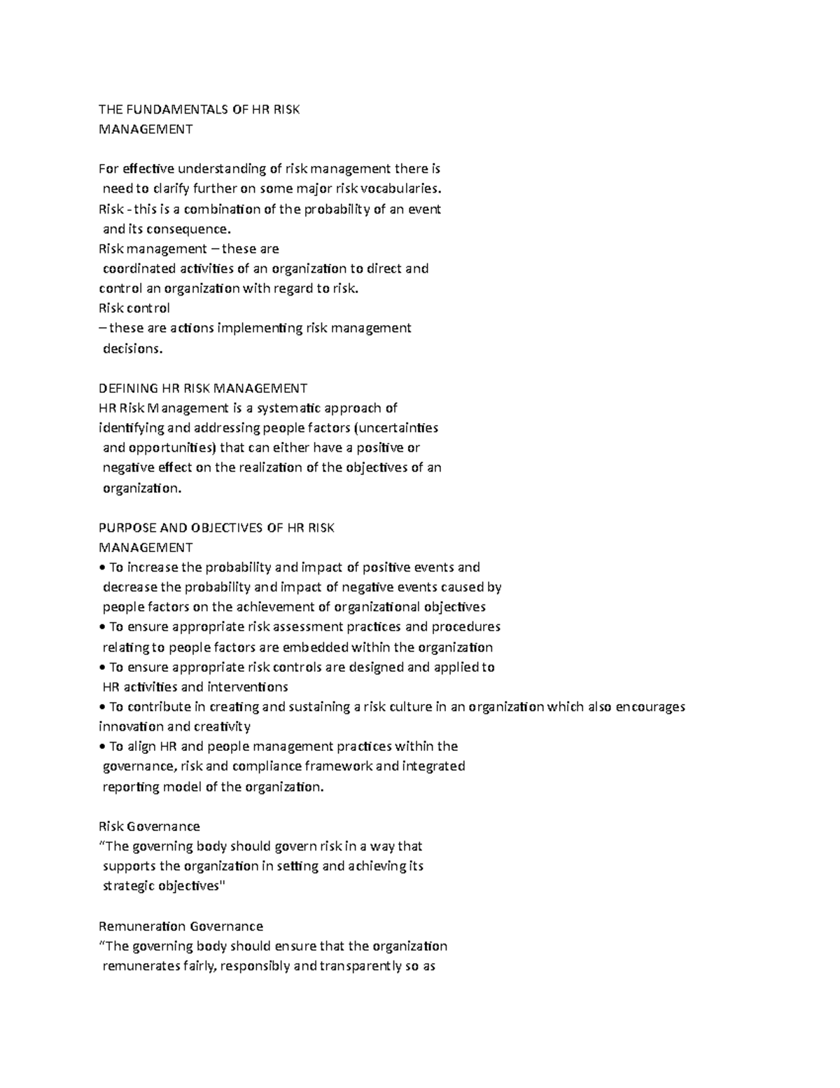 THE Fundamentals OF HR RISK Management - THE FUNDAMENTALS OF HR RISK ...