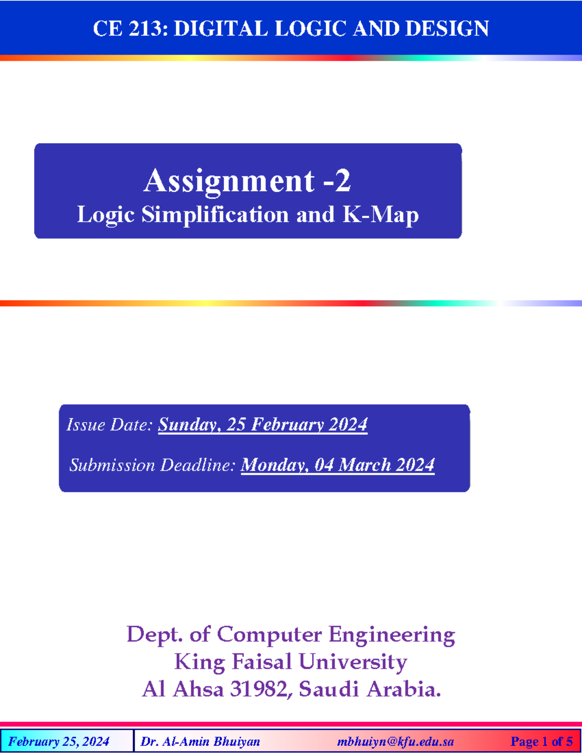 Assignment 2 (MCQ and Descriptive Type Questions) - Assignment - 2 ...