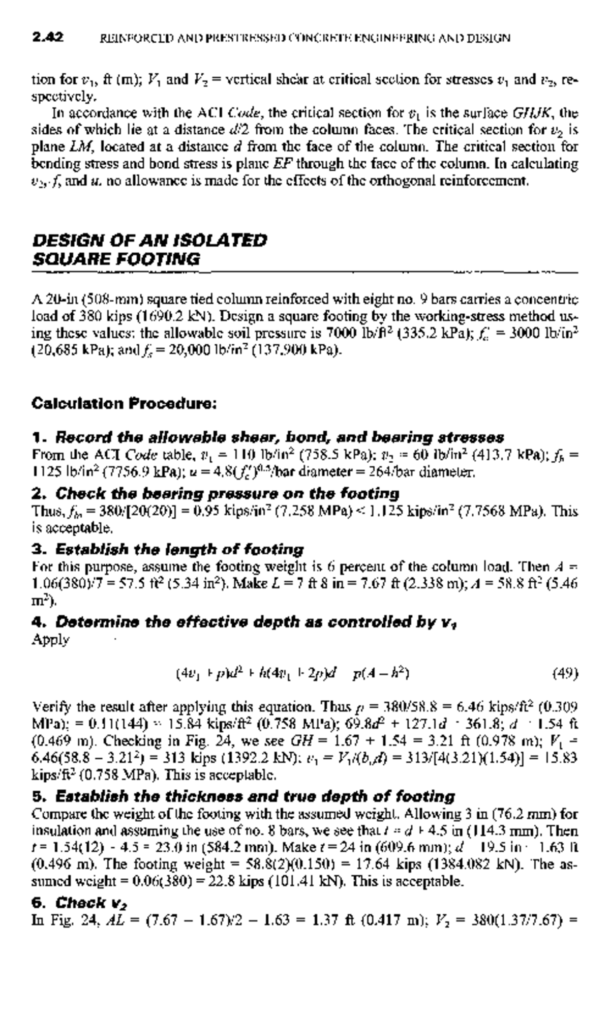Civil-engineering-calculations (28) - tion for V 1 , ft (m); F 1 and V ...