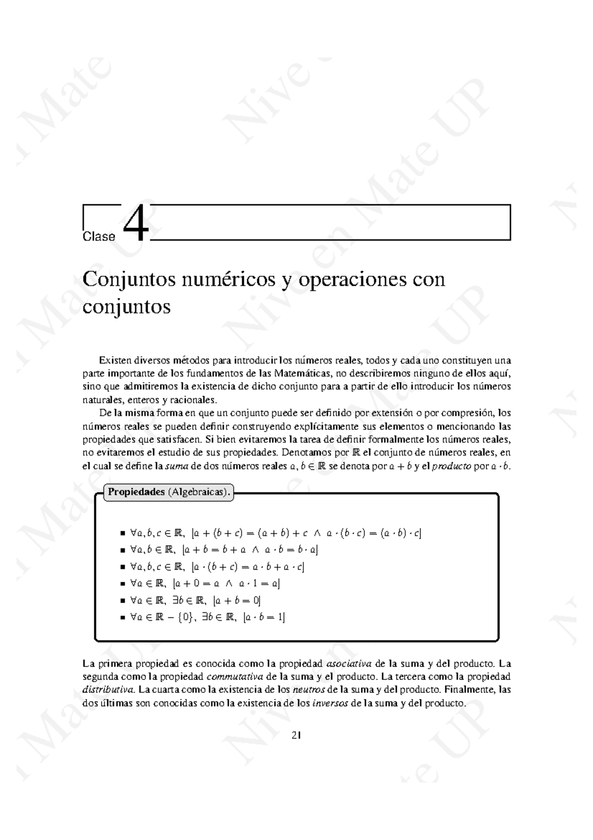 Clase 4 Conjuntos Numericos Y Operaciones CON Conjuntos - Nive en Mate ...