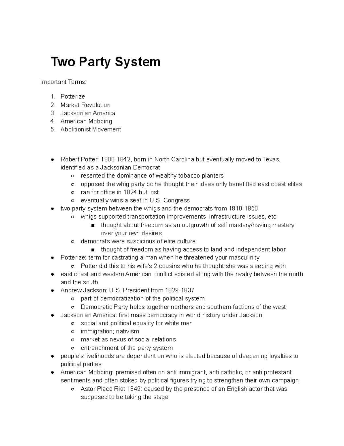 Two Party System - Dr. Daniel Rood - Two Party System Important Terms ...