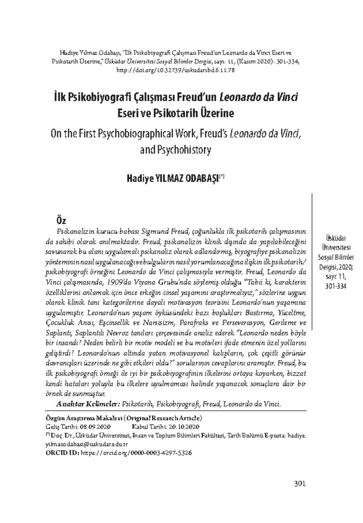 Lk Psikobiyografi al mas Freud un Leonardo da Vinci Eseri ve Psikotarih ...