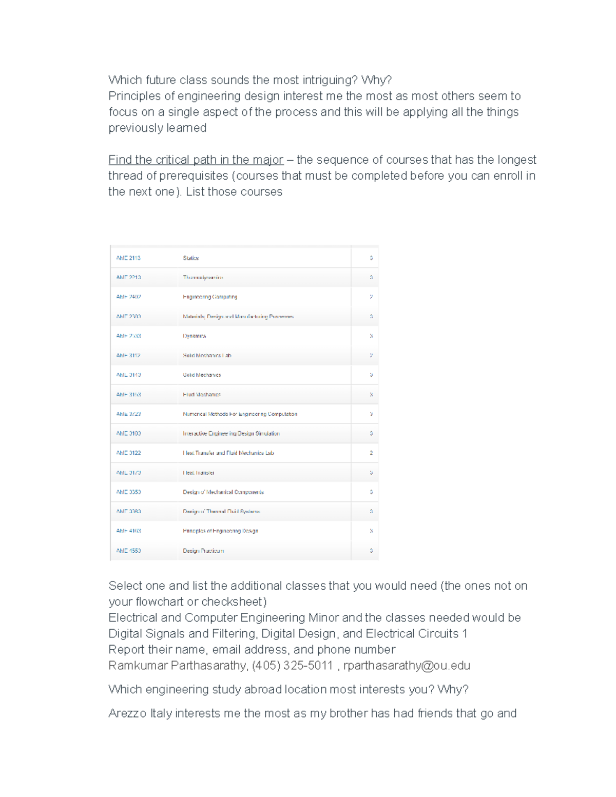 Which future class sounds the most intriguing - List those courses ...