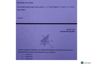 MAT455 Exercises. 2023 - CamScanner Dayana BATRISHA PEC 221441 2021610046 I xp etmtzst p P platz ...