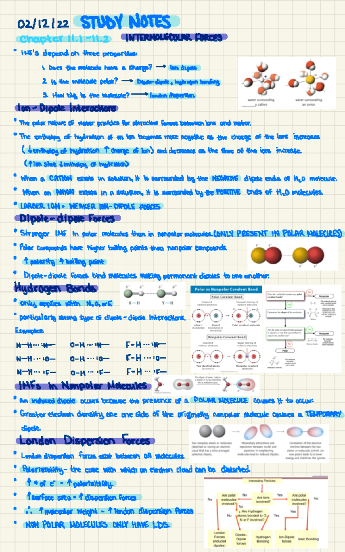 CHE-104 - Intermolecular Forces Notes - West Chester University - Studocu