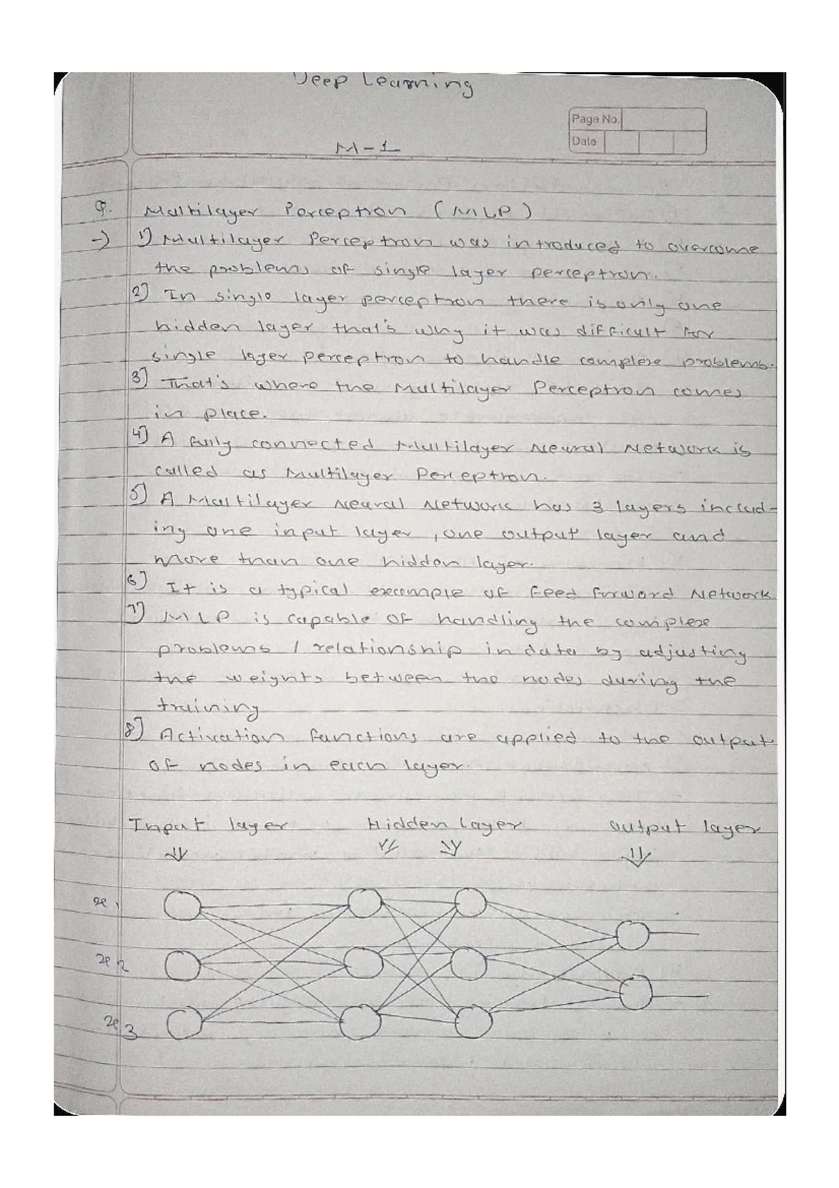 Deep learning modules handwritten notes of deep learining - Deep ...