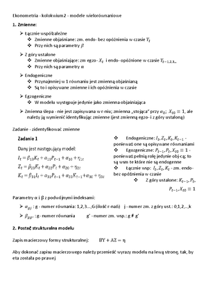 Zero wka-2.pdf; filename= UTF-8''Zerówka-2 - MODELOWANIE EKONOMETRYCZNE / TRANSFORMACJA ...