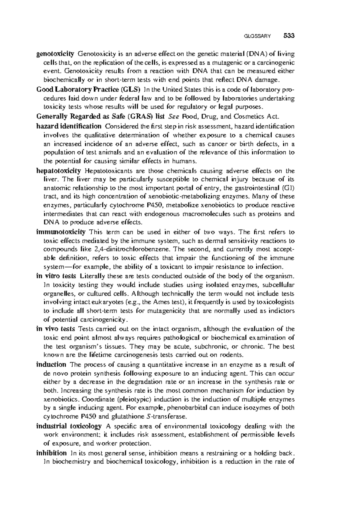 Textbook of Modern Toxicology 558-558 - GLOSSARY 533 genotoxicity ...