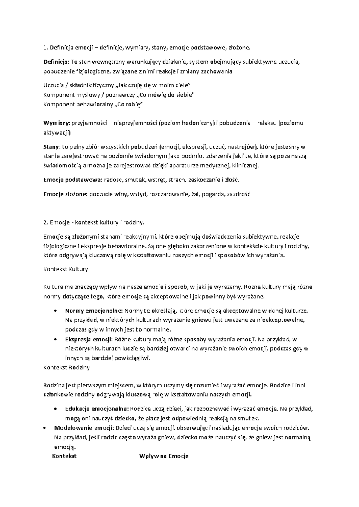 Psychologia emocji i motywacji - zagadnienia - Definicja emocji ...