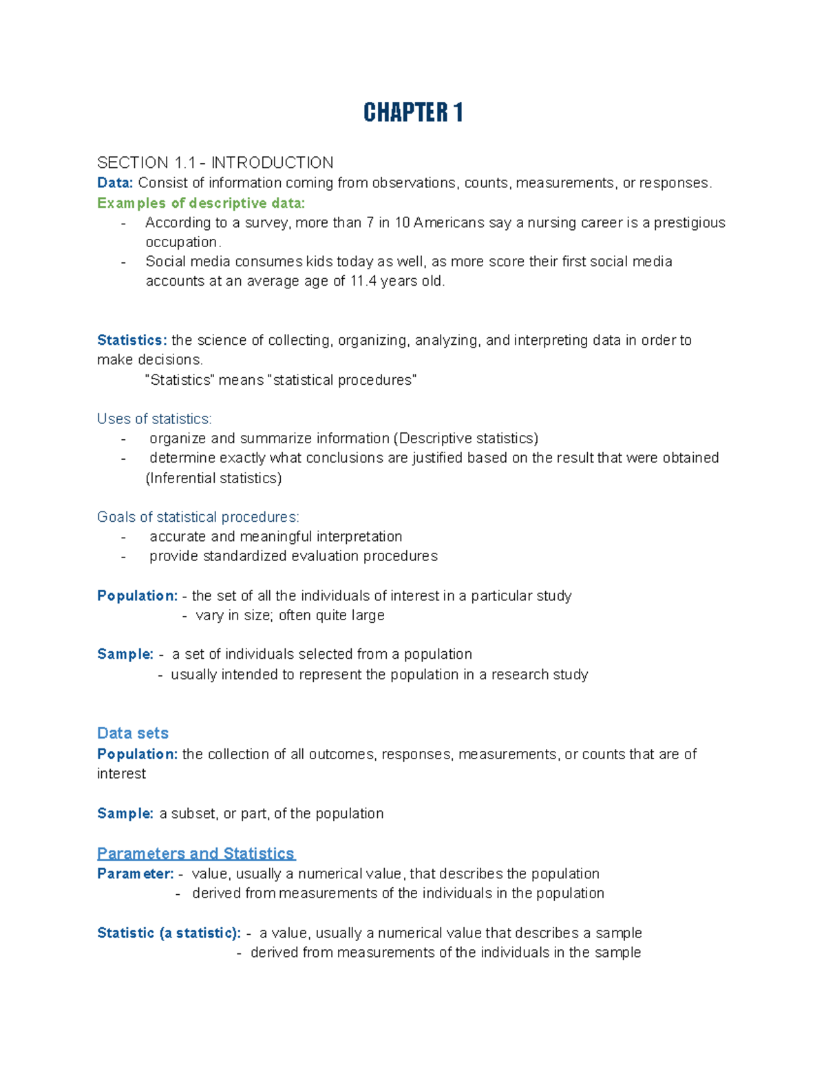 Basic Quantitative Methods SOSC2500, University of Windsor - CHAPTER 1 ...