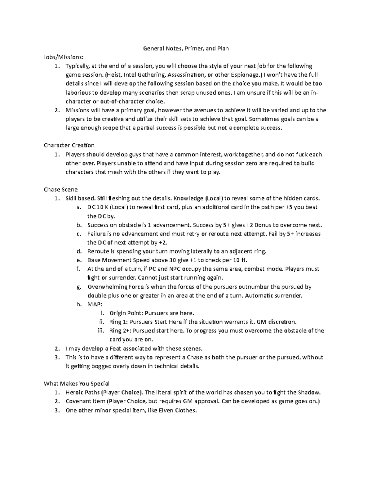 Primer - Notes - General Notes, Primer, and Plan Jobs/Missions ...